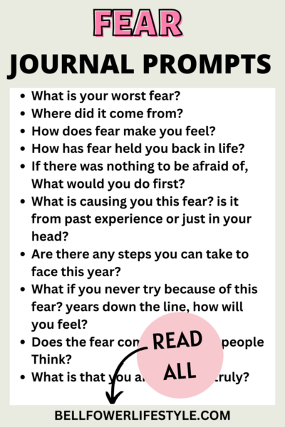50 Powerful journal prompts to face and conquer your Fears
