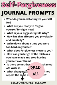 33 Deep Self Forgiveness Journal Prompts to set you free