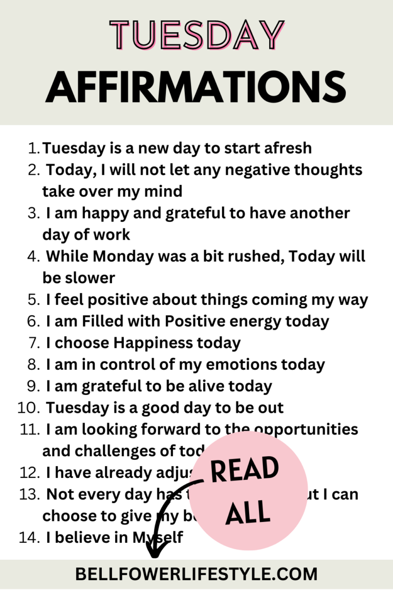 75 Positive Tuesday affirmations for an amazing day