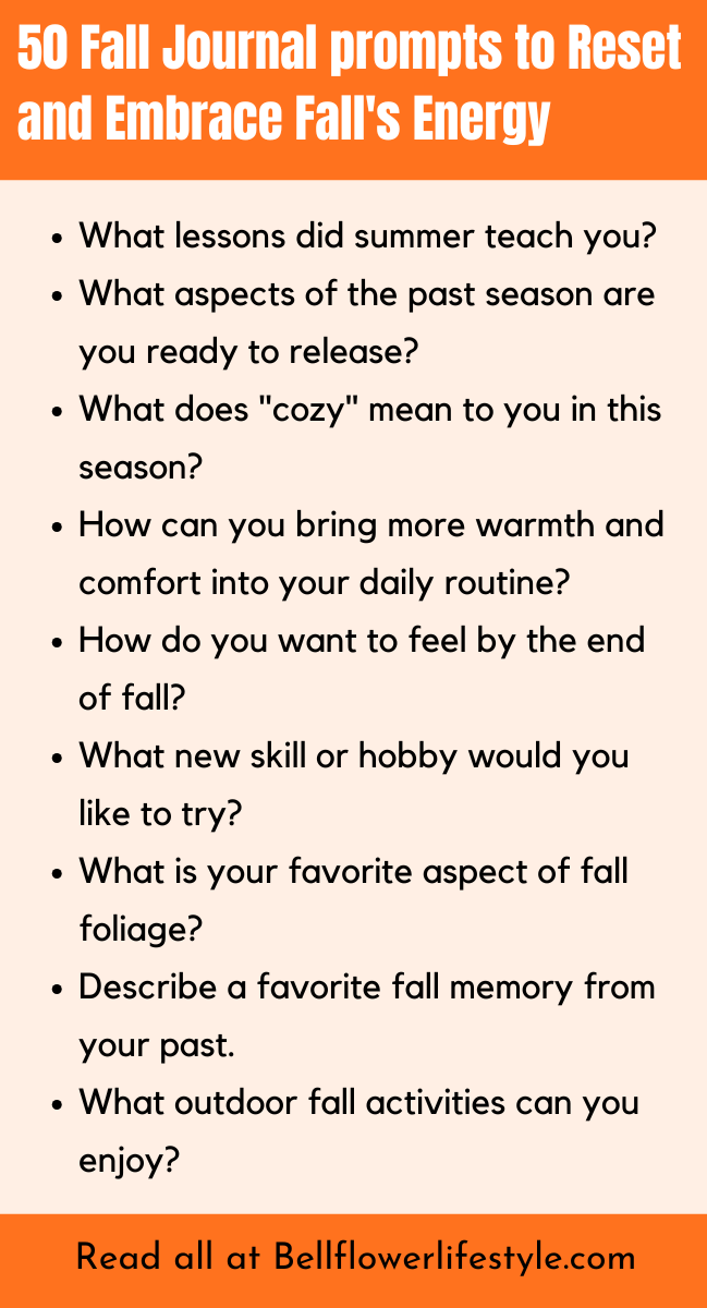 Your Autumn Reset: 50 Fall Journal Prompts to Embrace Fall's Energy ...